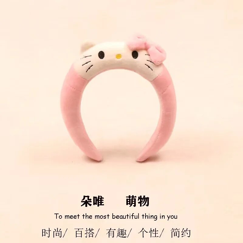 Sanrio Детские плюшевые повязки на голову Hello Kitty и Pompomurin Розовый, hellokitty-C