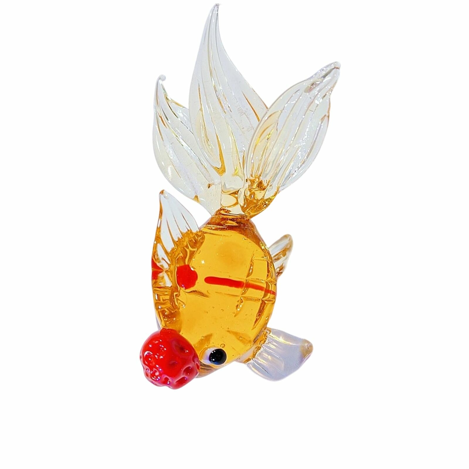 Стеклянная фигурка золотых рыбок в китайском стиле традиционный декор для книжных полок