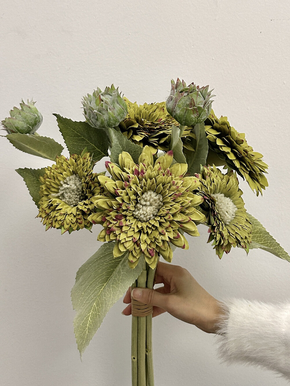 Букет искусственных подсолнухов,5 пышных цветов и 3 бутонов