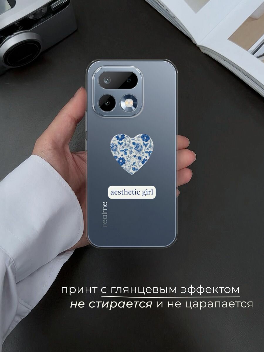 Силиконовый чехол на Realme 16 Pro / Реалме 16 Про с принтом Aesthetic girl — фото 1