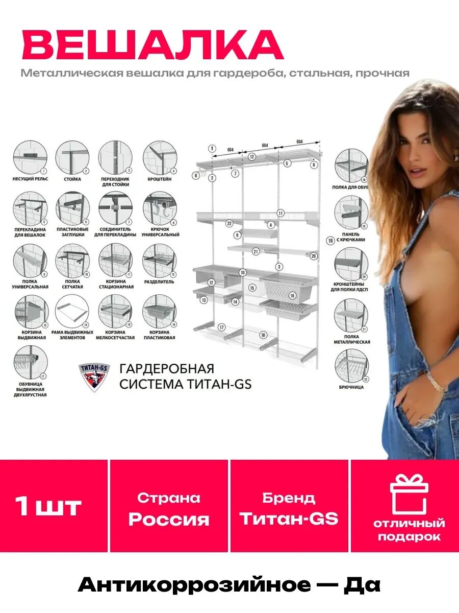 Крючки для гардеробной системы: панель, металл, от ржавчины