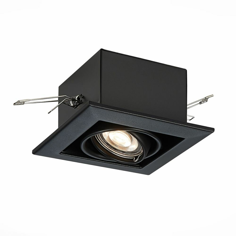 ST250.448.01 ST-Luce Св-к встр. Черный GU10 1*50W L126xW126xH70 220V Без ламп.