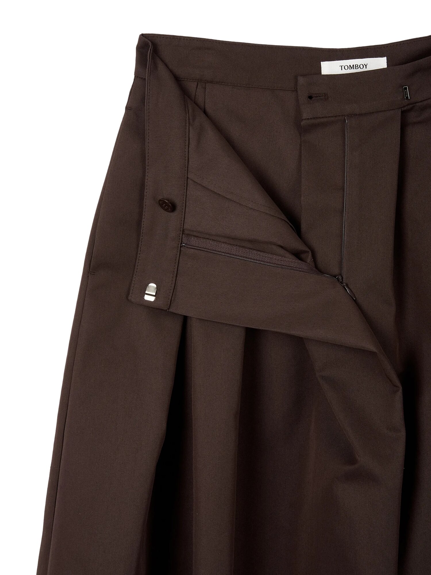 Юбка STUDIO TOMBOY A-line midi cotton skort, размер M, коричневый — фото 1