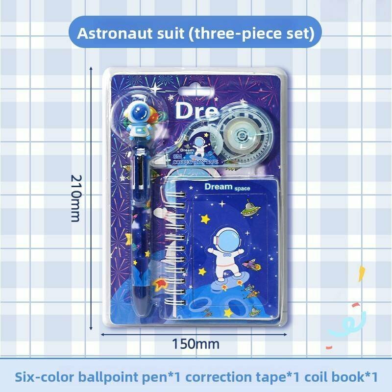 Набор детских тетрадей капибара с милыми рисунками для подарка на праздник и школьных принадлежностей астронавт