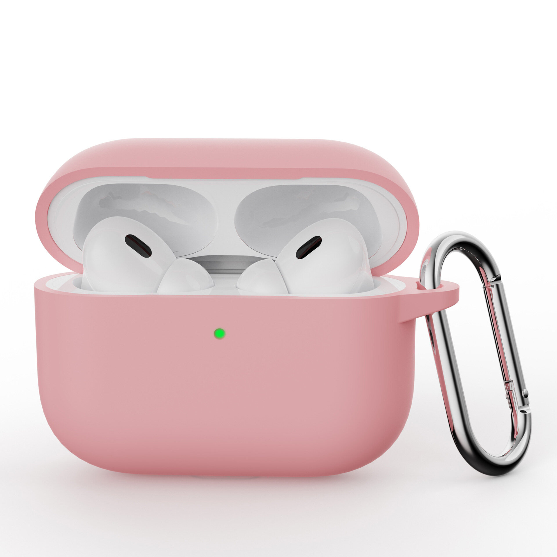 Прочный силиконовый чехол для AirPods Pro 3 с встроенным крючком, толщиной 2 мм, прочная защита сплошного цвета -