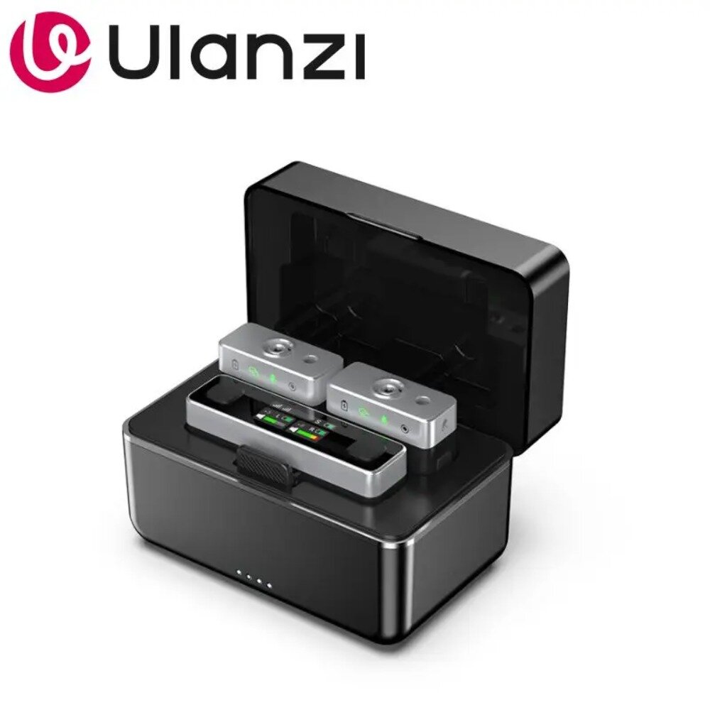 Ulanzi AM18 U-Mic Беспроводная Петличная микрофонная система с двухканальным Звуком и Встроенной записью