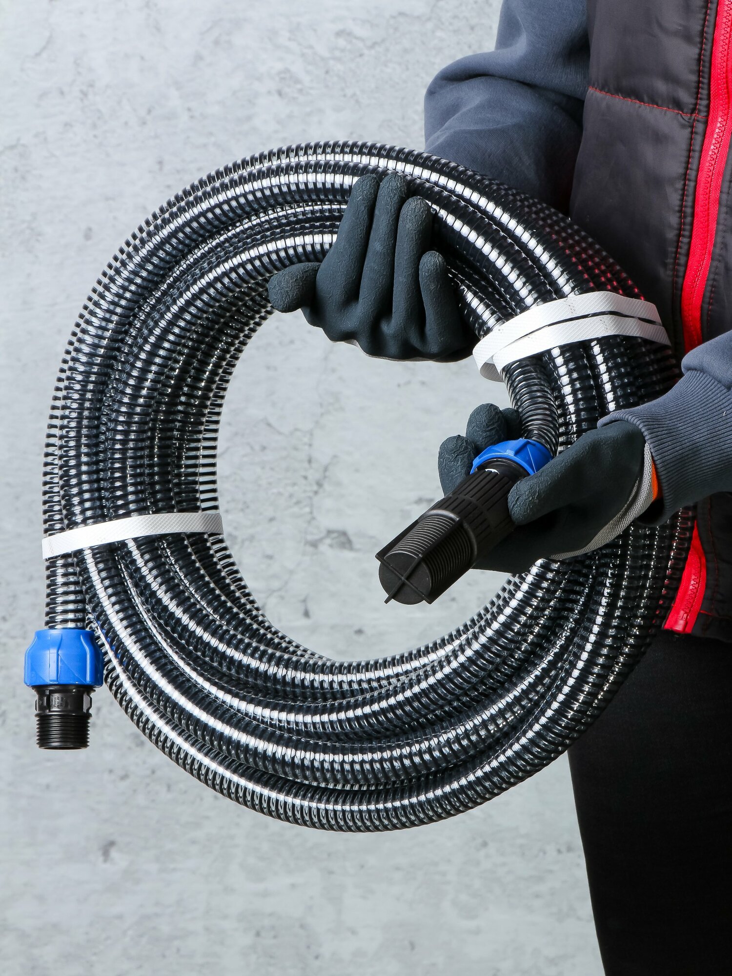 Шланг гофрированный напорно-всасывающий, диаметр 25х11 м, с обратным клапаном, Tuboflex