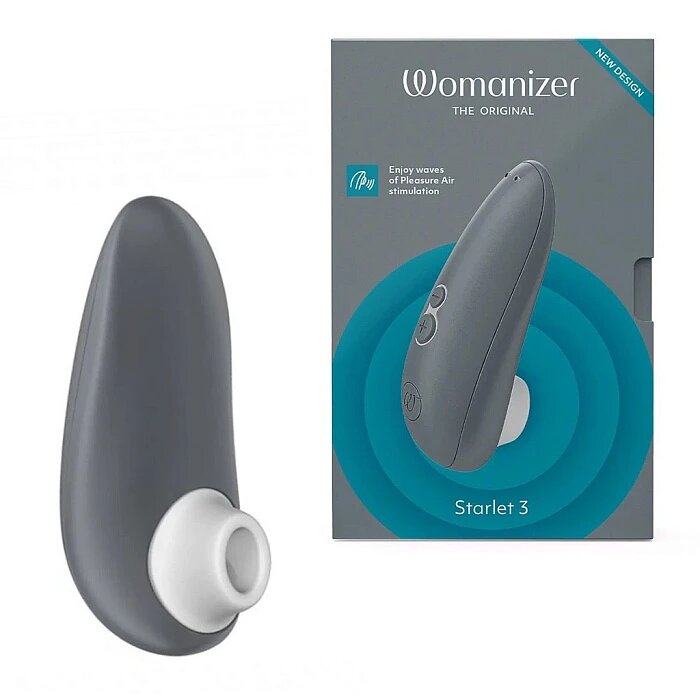 Бесконтактный клиторальный стимулятор «Womanizer Starlet 3» серый