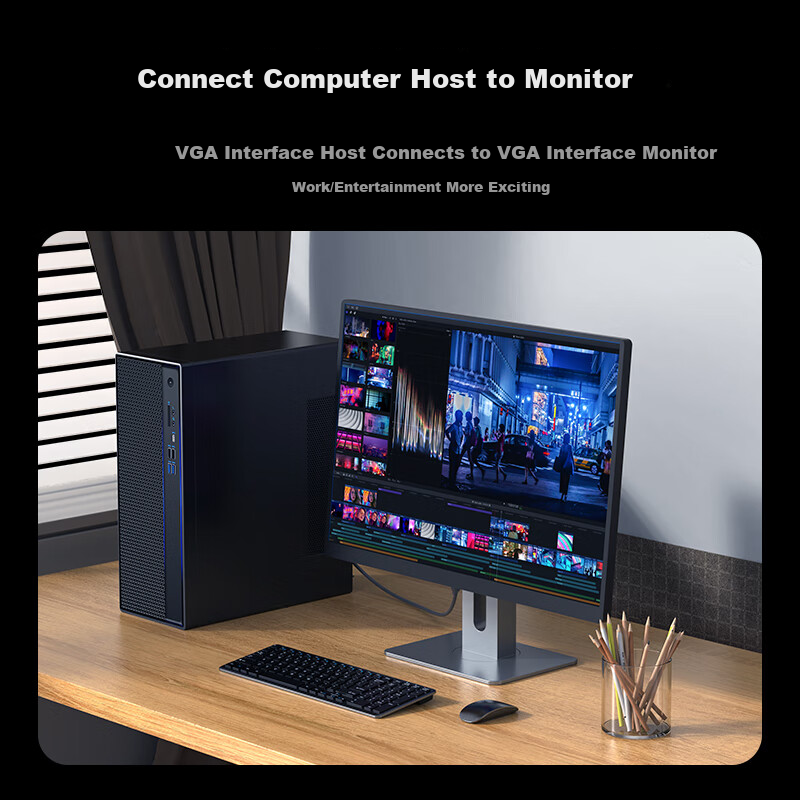 Кабель VGA инженерного класса Shengwei 30 м с двойным магнитным кольцом 3+9 огнестойкий для подключения компьютера к