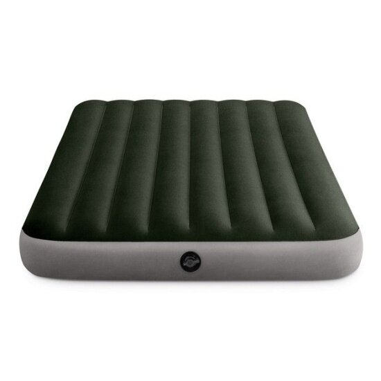 Матрас флокированный Intex DURA-BEAM PRESTIGE DOWNY AIRBED 137х191х25см с насосом на батарейках (64778)