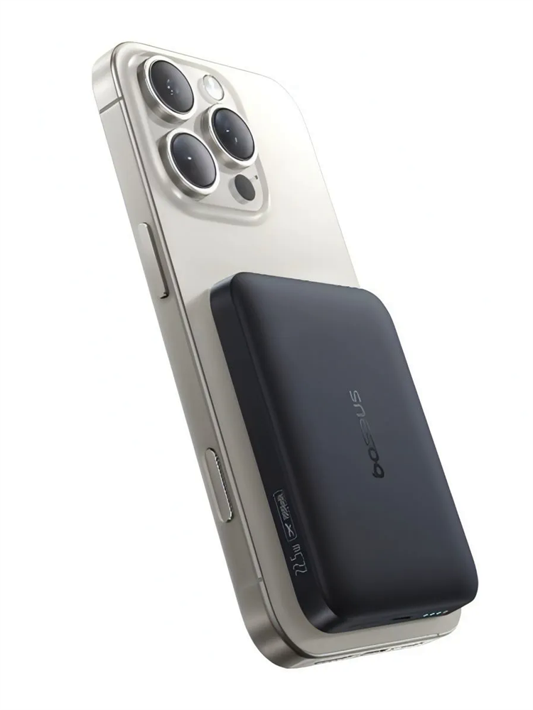 Baseus Внешний аккумулятор MagSafe Baseus EnerFill FM11 Ultra-Mini Magnetic Power Bank 10000mAh 22.5W PPFM11-1022 (P10082108122-00) с кабелем черный