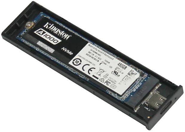 Внешний корпус SSD AgeStar 31UBVS6C NVMe/SATA алюминий черный M2 2280 м