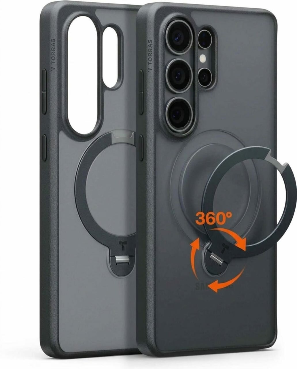 Чехол TORRAS Q3 Spin for Samsung Galaxy S26 Ultra Case with 360 Magnetic Stand Compatible with Magsafe Black