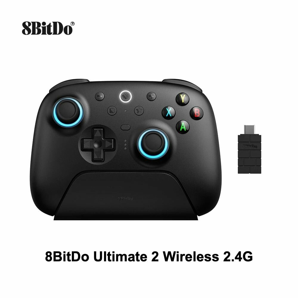 8BitDo Ultimate 2 Wireless 2.4G Игровой контроллер с зарядной док-станцией и джойстиком TMR для ПК, Windows, Android