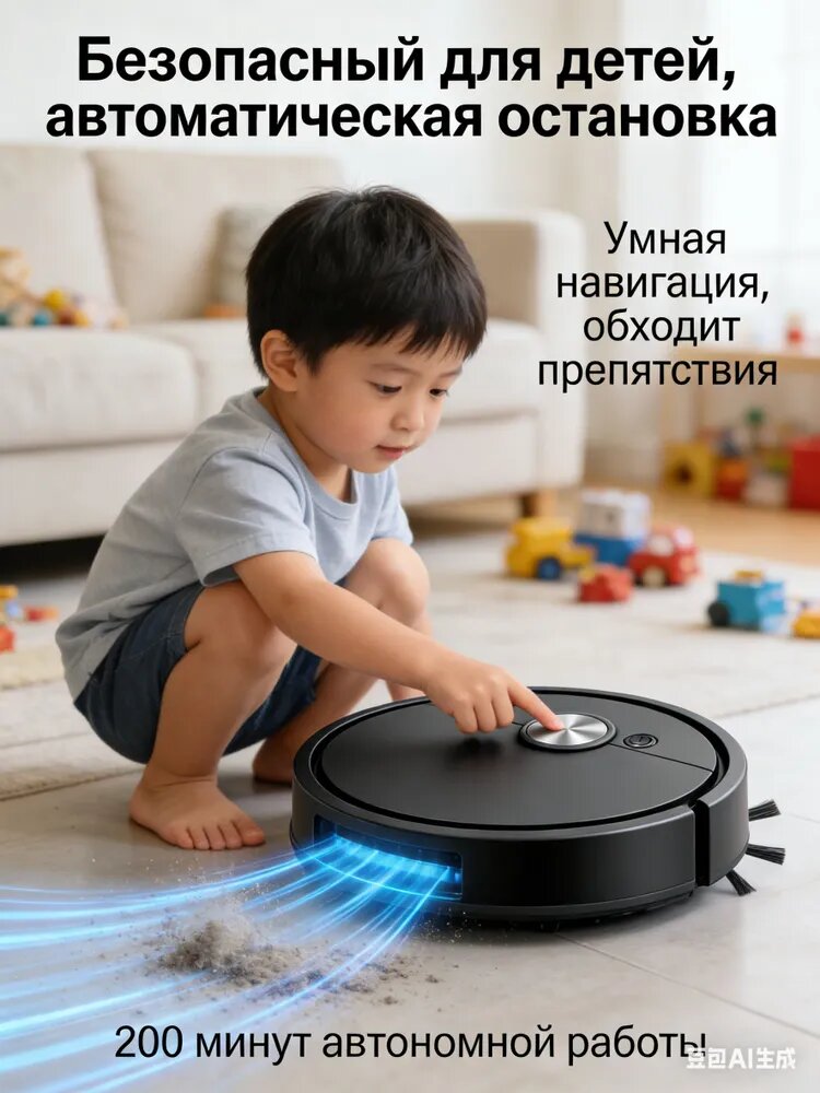 Умный домашний пылесос с зарядкой