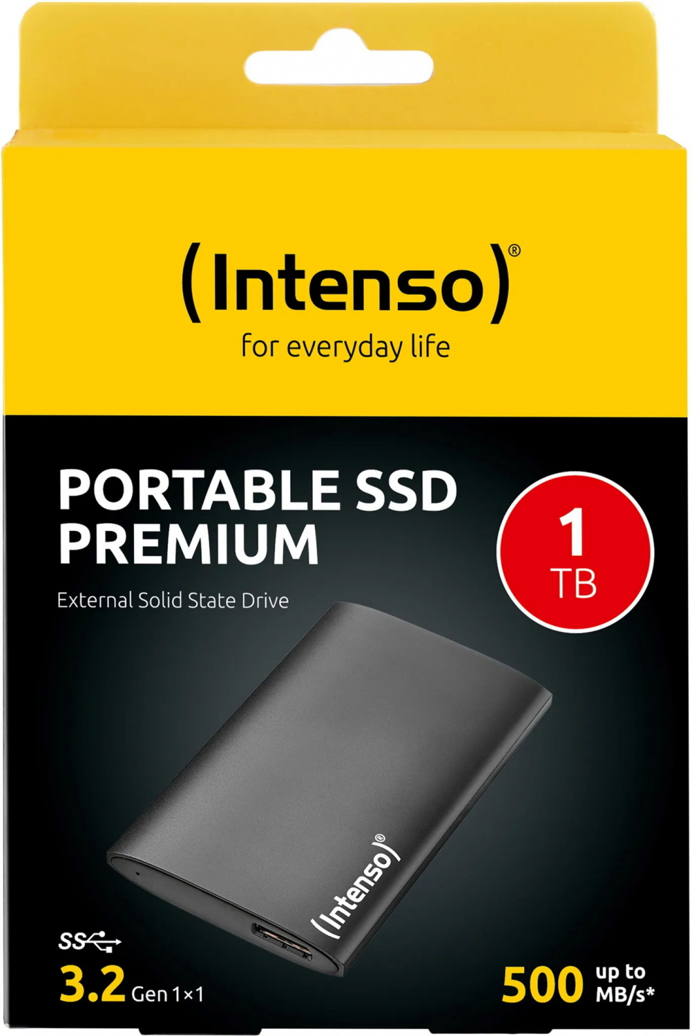 Внешний SSD-накопитель Intenso Premium 1000 GB (3823461), черный