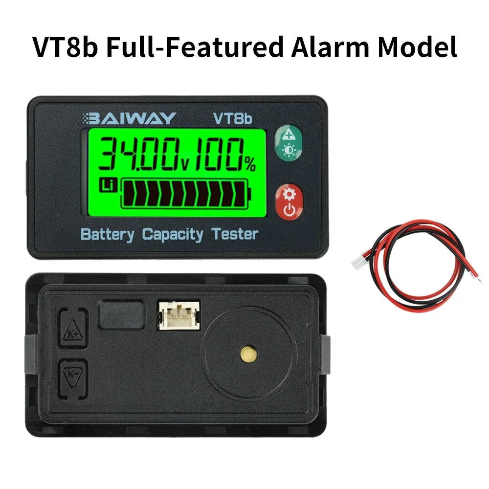 VT8b Вольтметр Battery Capacity Tester с Alarm