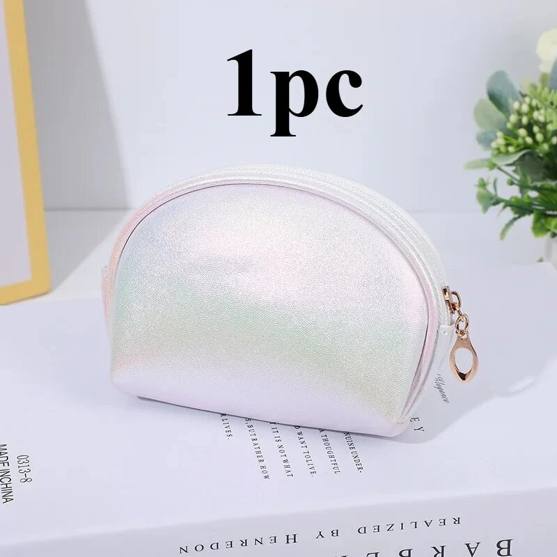 Косметичка водонепроницаемая из искусственной кожи, белая 1pc