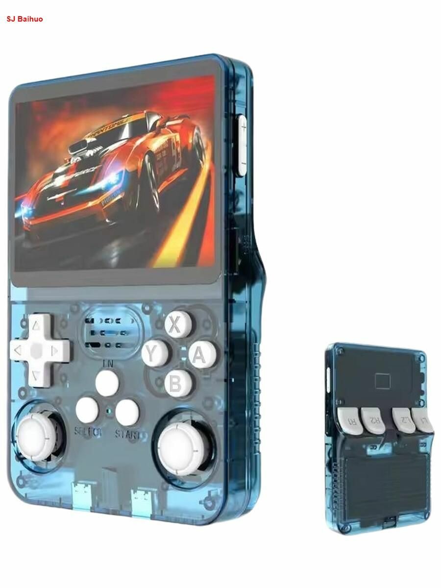 Портативная игровая консоль R36S, 3,5-дюймовый IPS-экран, 128 ГБ, классические игровые консоли в стиле ретро, система Arkos, портативный карманный видеоигровой плеер