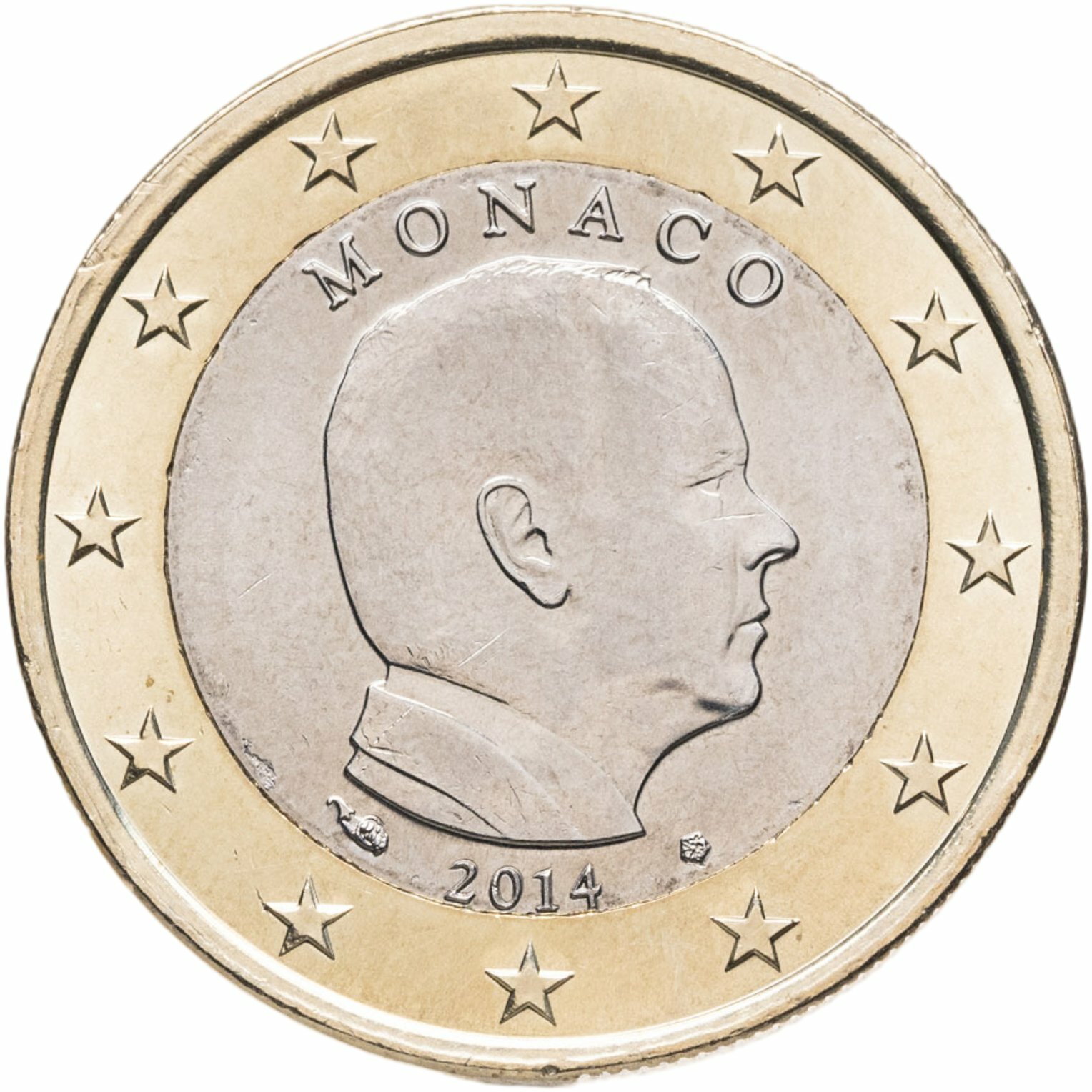 Монако 1 евро euro 2014, Биметалл, в сохранности UNC