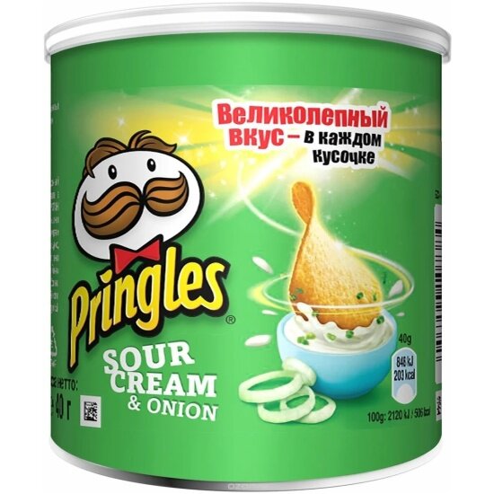 Картофельные чипсы Pringles Сметана и Лук 40 г