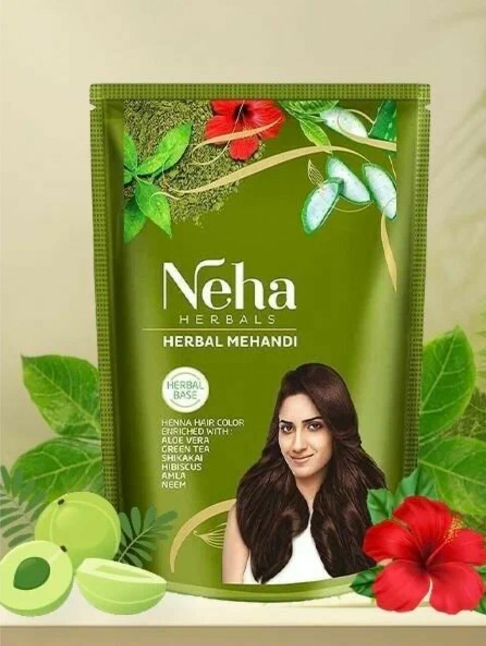 2шт. Henna natural Neha Herbal-натуральная хна140гр. Индия
