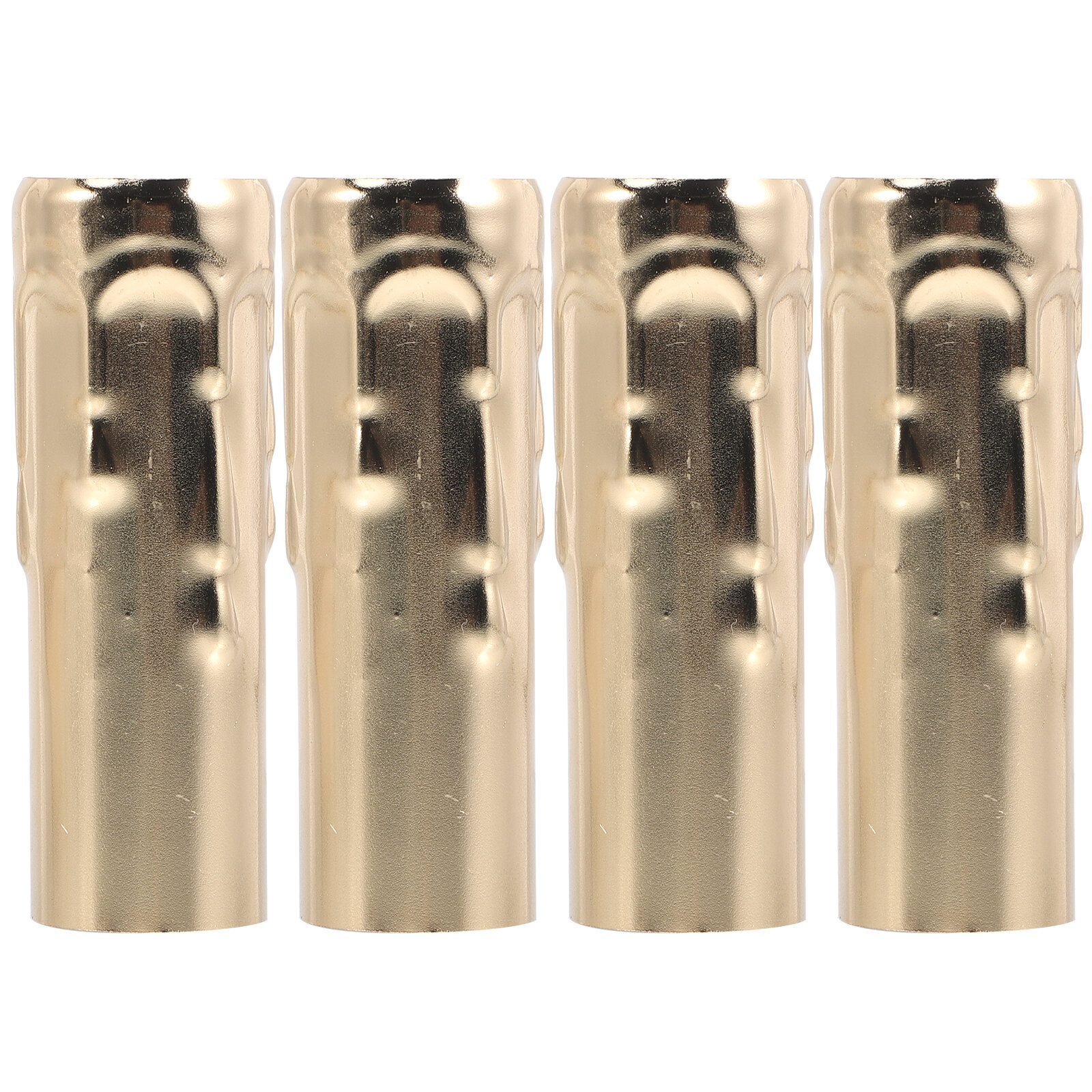 Насадка для патрона E14, хрустальная трубка для люстры, насадка для водопроводной трубы с каплевидным рисунком, аксессуары для прямой трубки люстры своими руками (25x80, французская золотая насадка в форме капли) 4 шт.