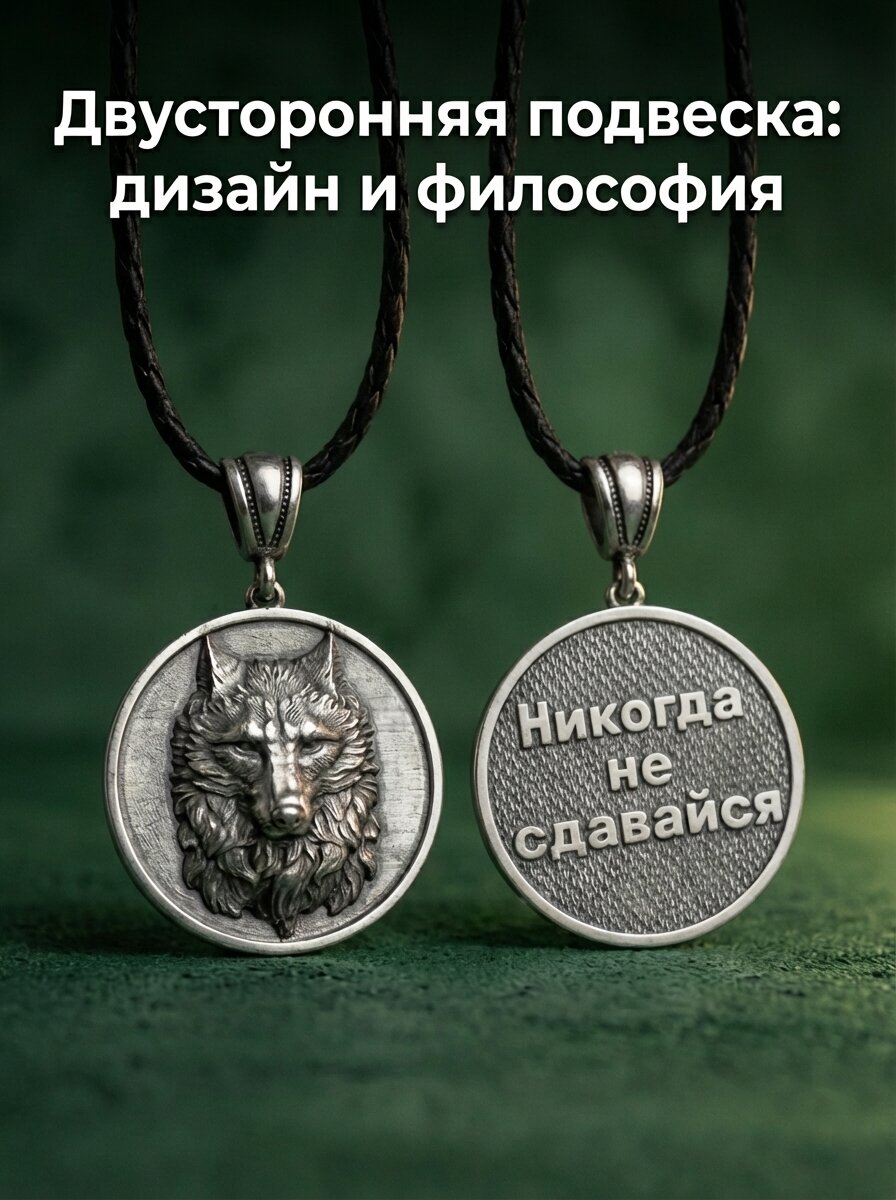 Подвеска Леона, серебро, 925 проба, чернение