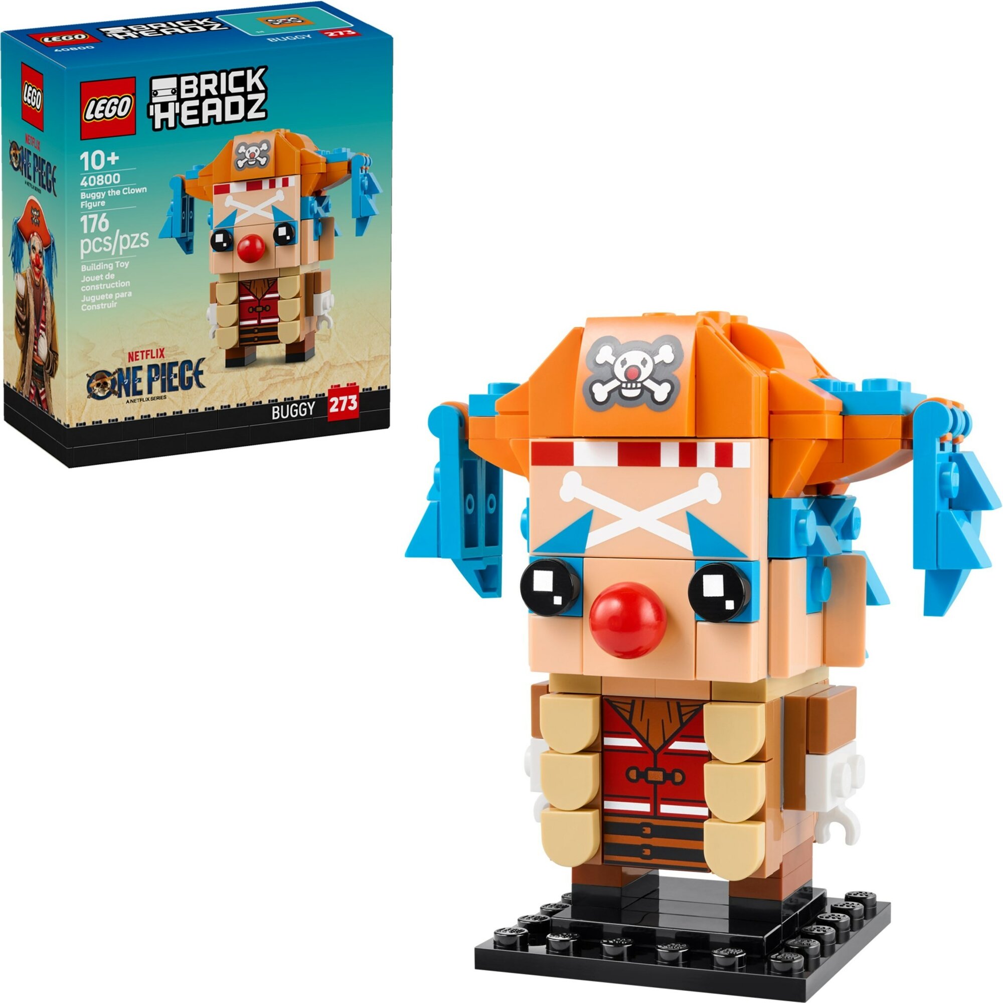 Конструктор LEGO BrickHeadz One Piece 40800 One Piece Клоун Багги 10+, 176 дет