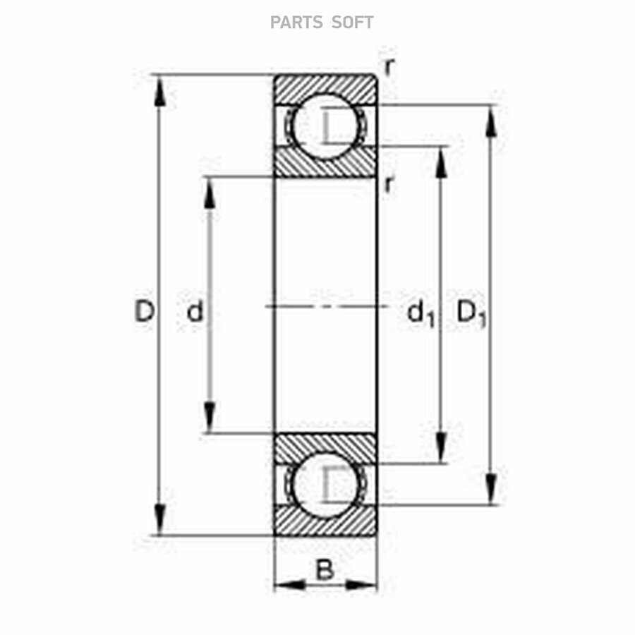 Подшипник (72,00/ 35.00/ 17.00/ Шариковый) NSK 6207-C3 | цена за 1 шт