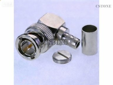 BNC штекер обжим угловой для 3C-2W; 500MHz VSWR1.3 (надежный китайский аналог)