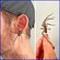 Серьги, белый