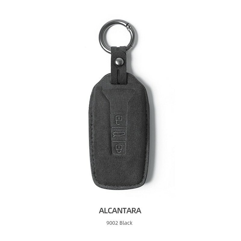 Ключевой чехол Alcantara для VW CC, Passat, Magotan, Touran, Lavida, Sagitar в черном/E стиле