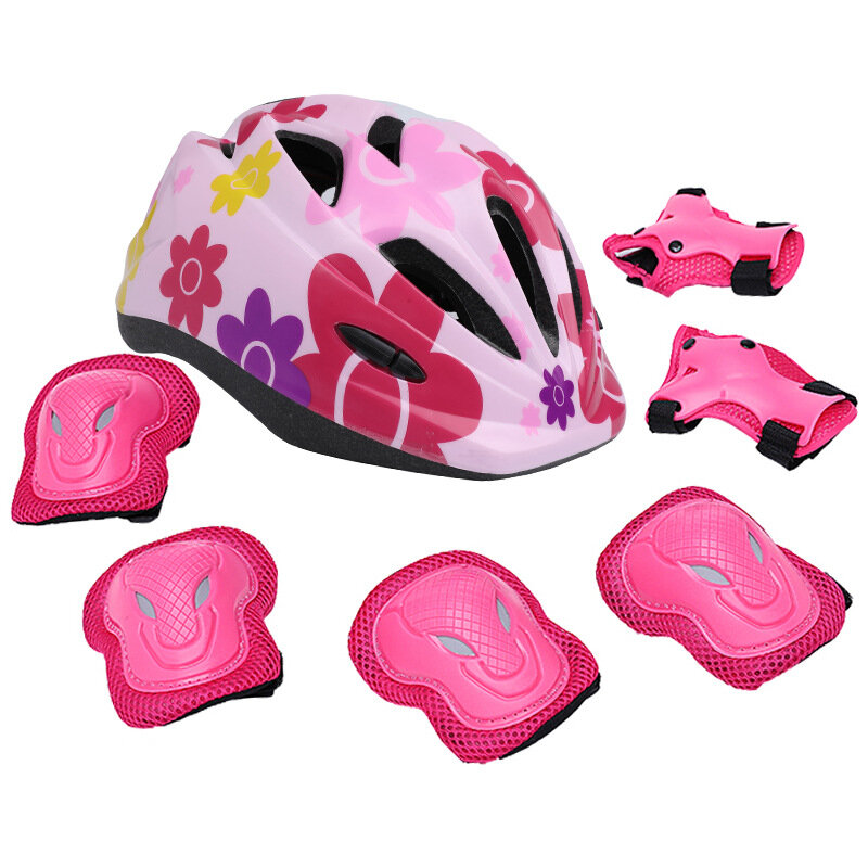 Шлем для самоката, защитная экипировка для роликовых коньков, детский велокомплект, беговел, наколенники для катания, профессиональная защита.