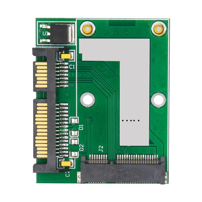 Адаптер mSATA к SATA для твердотельных накопителей, мини-PCIe конвертер, совместимый с мини-SATA SSD