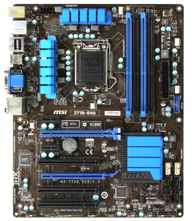 Материнская плата MSI Z77A-G43 (LGA 1155, Intel Z77, 4xDDR3, 2xPCI-E 16x, 2xPCI-E 1x, ATX)