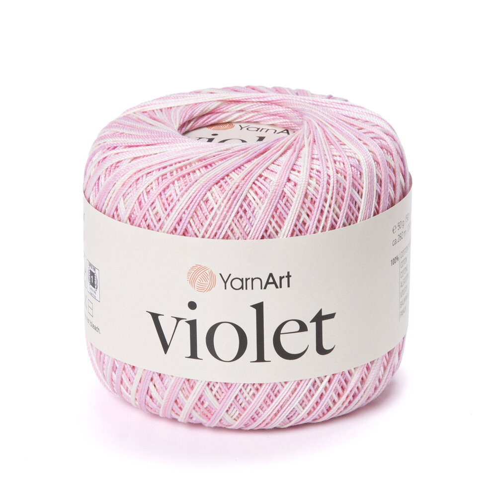 Пряжа для вязания YarnArt Violet melange 3051 розовый 2 шт 50 гр/282 м 100% мерсеризованный хлопок
