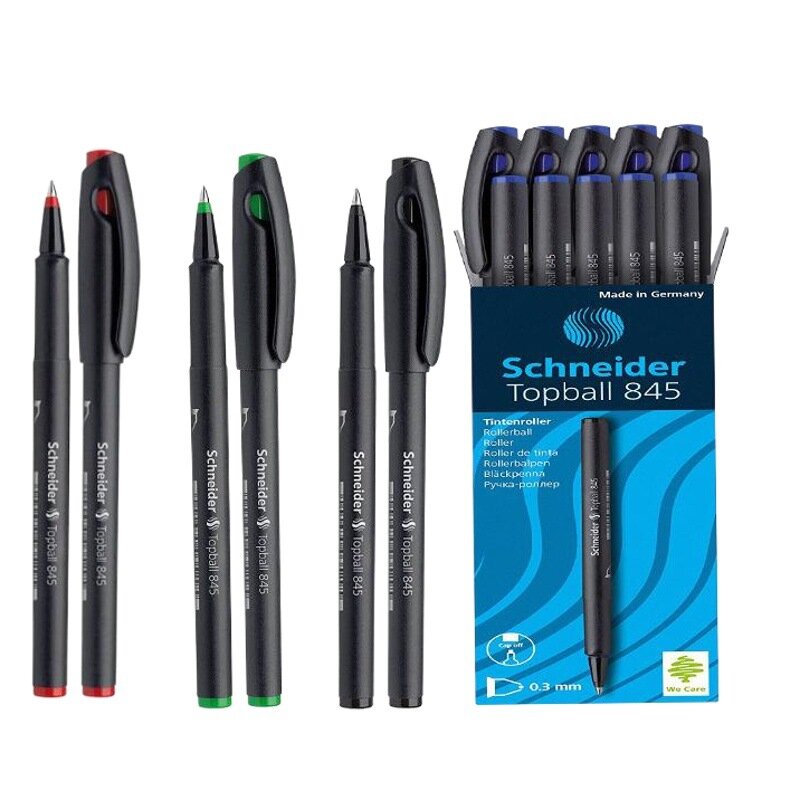 Шариковая ручка Schneider Topball 845, гелевая, для подписи, водяная, 0.3 мм, красная
