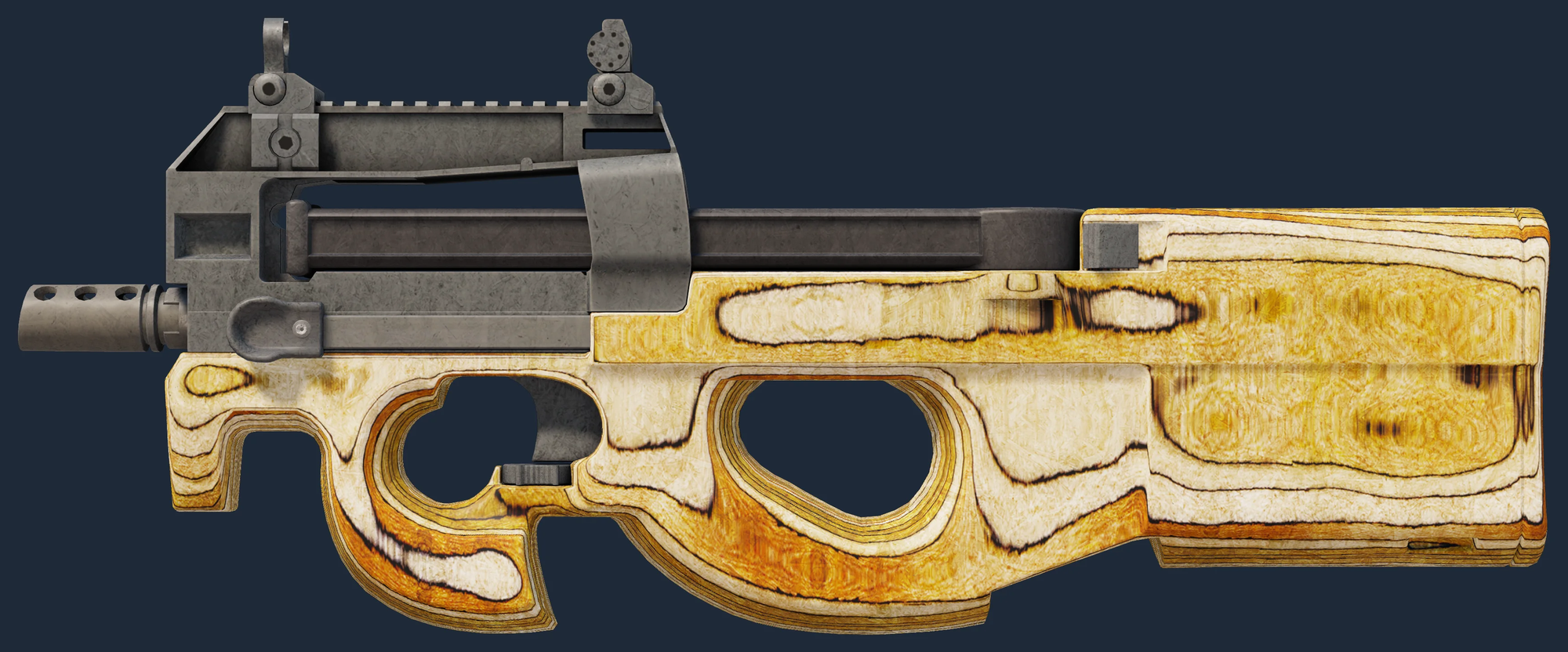 StatTrak™ P90 | Резной приклад (Поношенное) Скины CS2 с быстрой автовыдачей steam trade