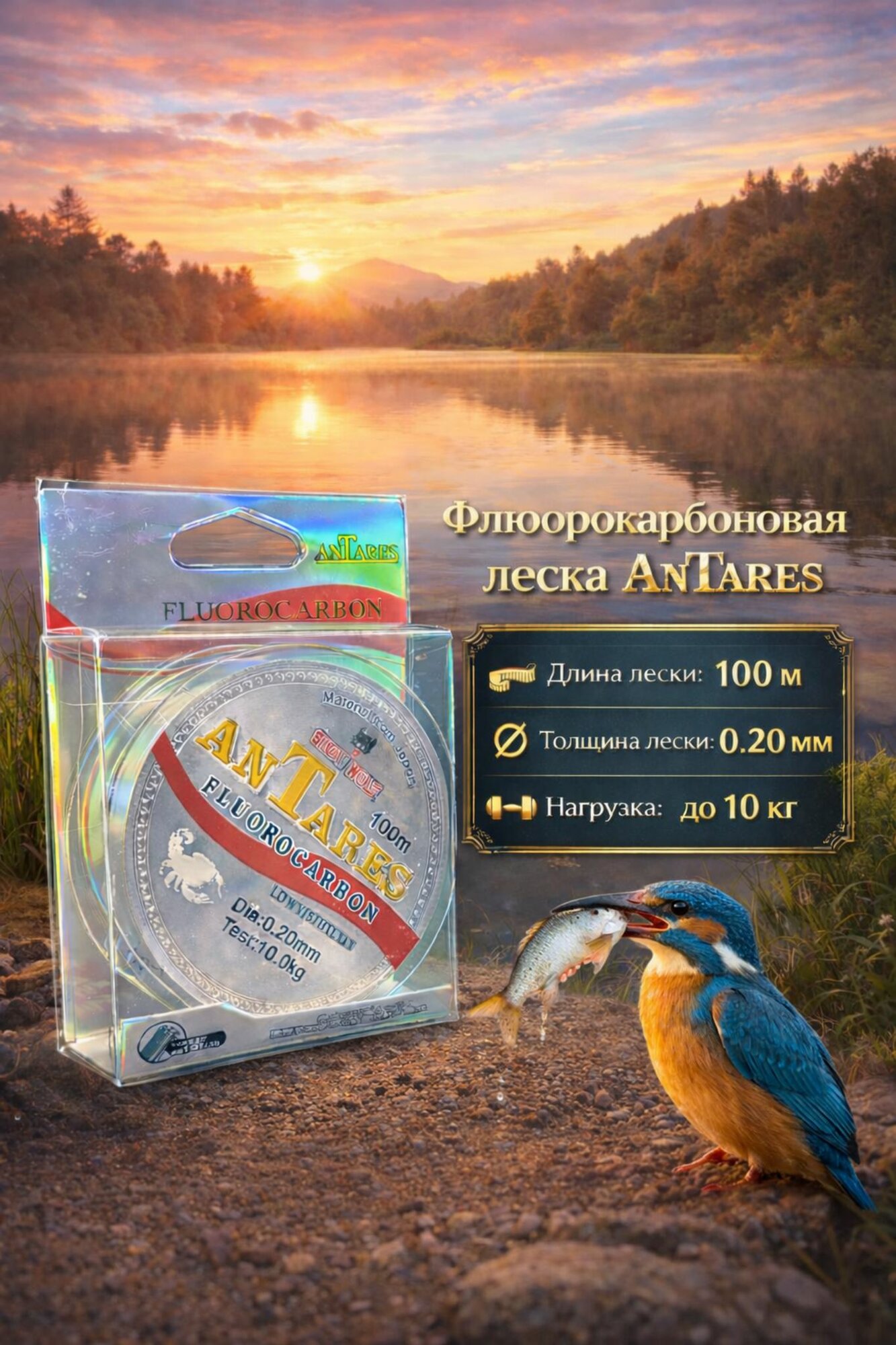 Шимано Антарес 100м 0,2 леска