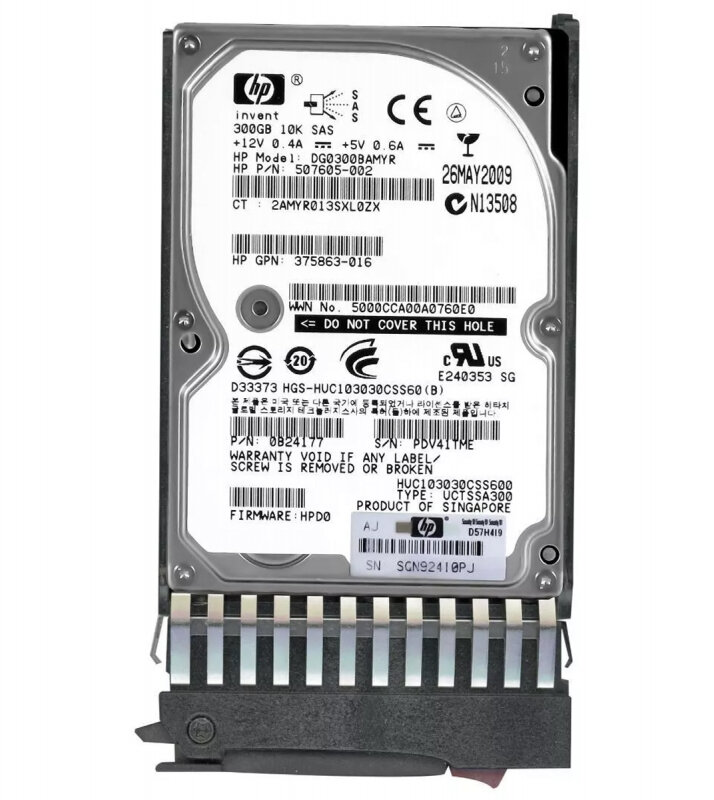 Жесткий диск HP 300Gb 10000 SAS 2.5" HDD 507605-002