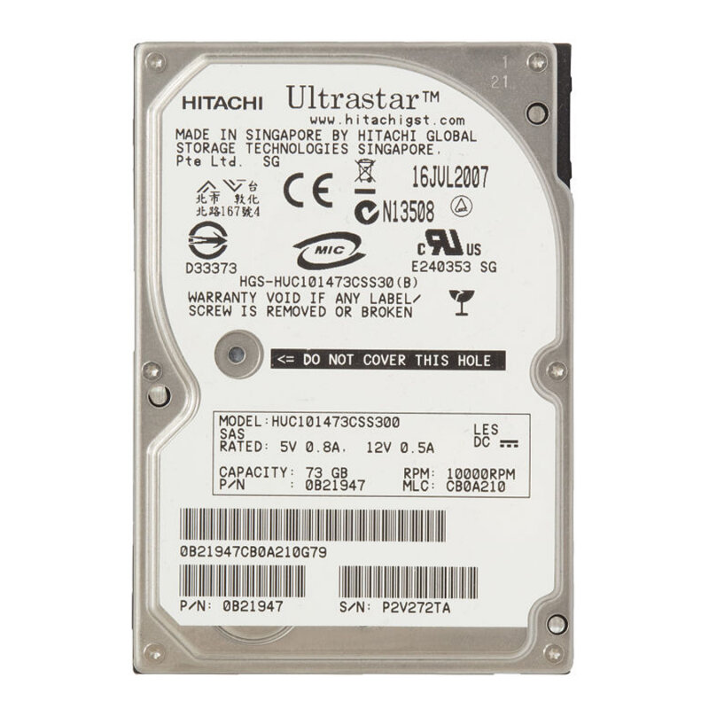 Жесткий диск Hitachi HUC101473CSS300 73Gb SAS 2,5" HDD