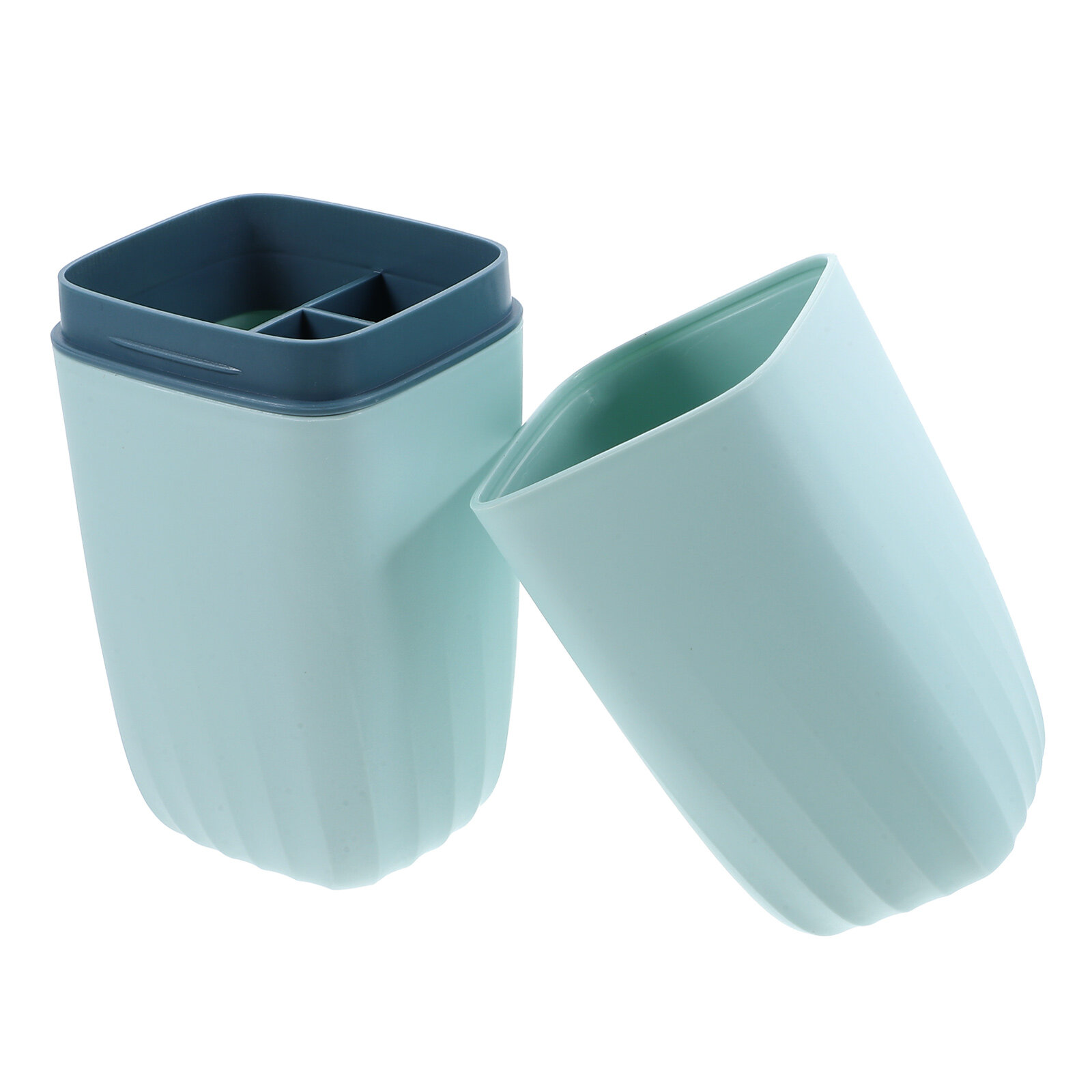 Дорожная кружка для ополаскивателя для рта, простая кружка для полоскания рта, портативный футляр для зубной щетки, дорожный набор для отдыха на природе, 1 шт. (небесно-голубой)