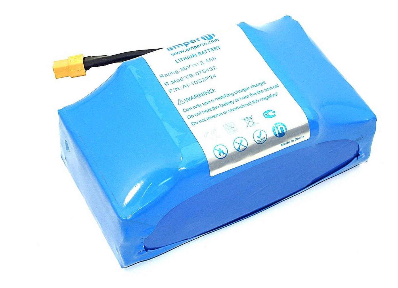 Аккумулятор 10S2P Amperin для гироскутера 36V 2.4Ah Li-ion
