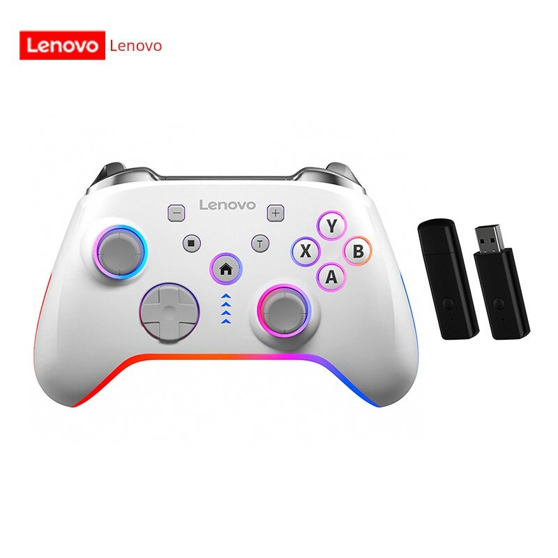 Серебристо-белый беспроводной геймпад S03 с 2.4G-приемником для ПК, Switch, Steam, Xbox