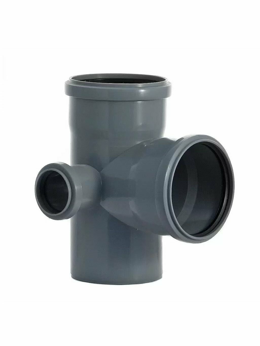 Крестовина канализационная двухплоскостная Мультимирпласт 110х110х50 мм 90 градусов левая для внутренней канализации