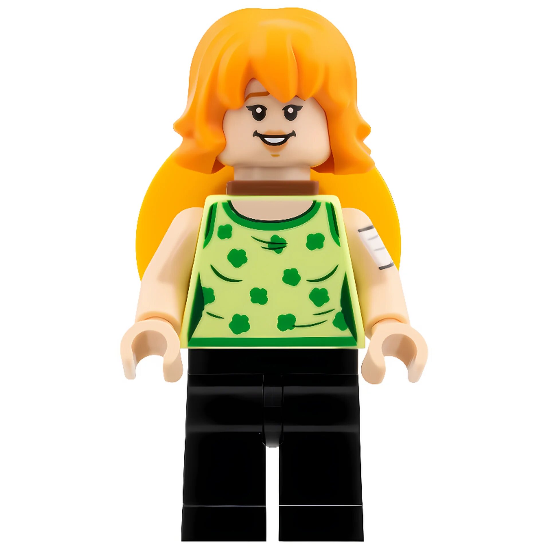 Минифигурка Lego One Piece Nami - Yellowish Green Top, Straw Hat on Back op010 N