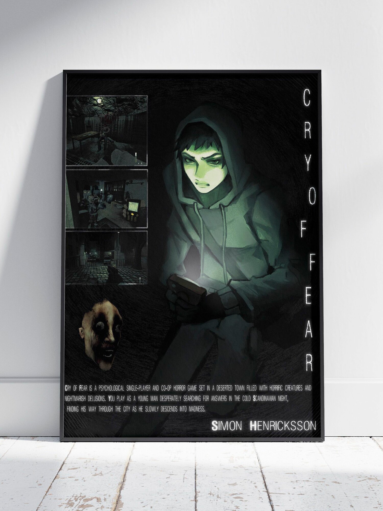 Плакат на стену для интерьера Край оф Фир (Cry of Fear 1) - Постер по компьютерной игре формата A3 (30x42 см)