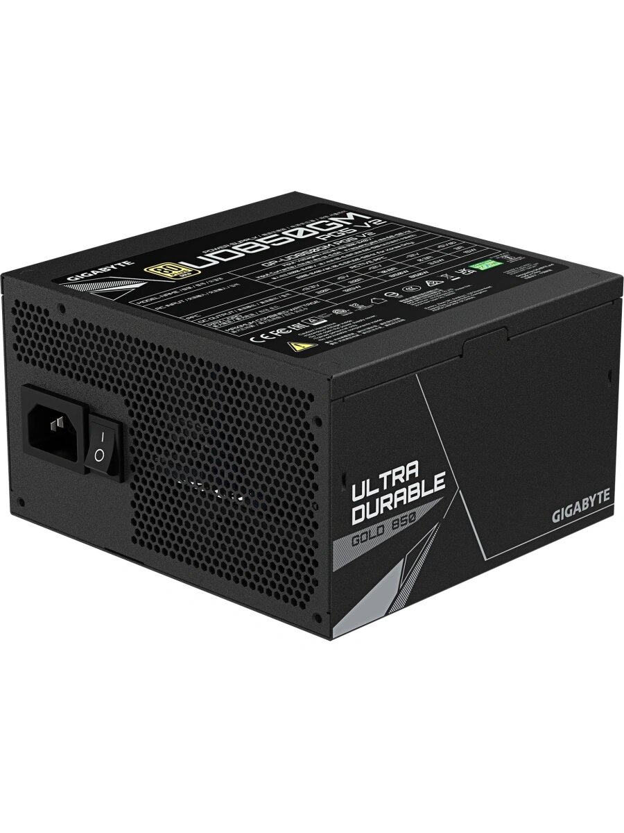 Блок питания Gigabyte ATX 850W GP-UD850GM PG5 V2 Gen.5 80+ gold (20+4pin) APFC 120mm fan 8xSATA Cab Manag RTL