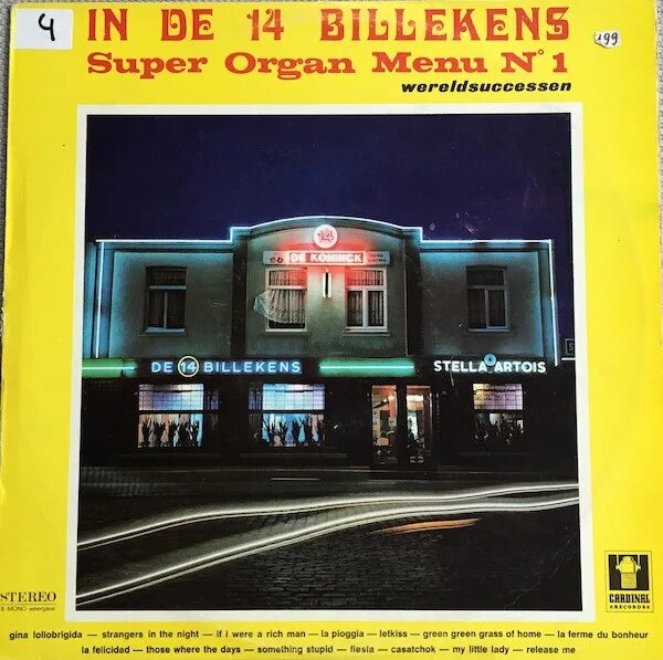 Decap-Orgel In De 14 Billekens - In De 14 Billekens - Super Organ Menu N° 1 (Wereldsuccessen) VG+